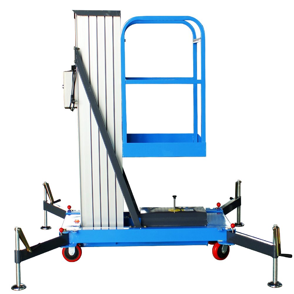 Small Electric Lift Table Aluminum Single Mast Aerial Work Electric ...