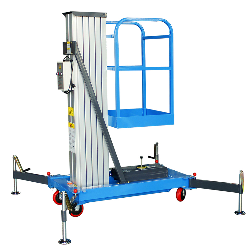 Small Electric Lift Table Aluminum Single Mast Aerial Work Electric ...