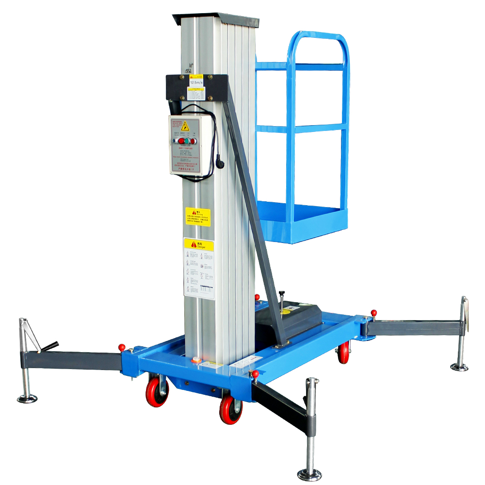Small Electric Lift Table Aluminum Single Mast Aerial Work Electric ...