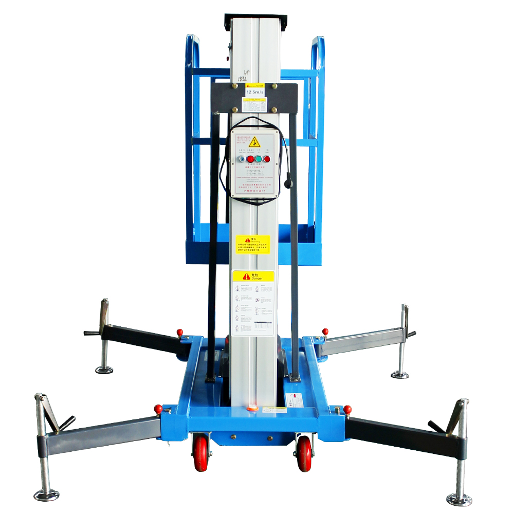 Small Electric Lift Table Aluminum Single Mast Aerial Work Electric ...